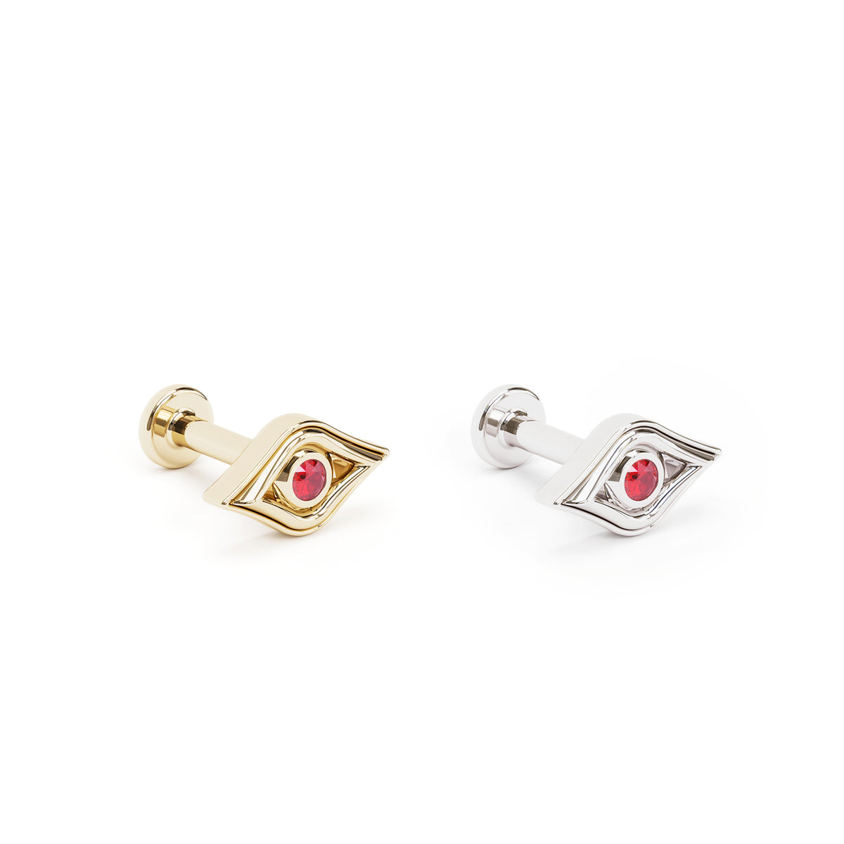 14K Gold Ruby Evil Eye Stud– Umanative